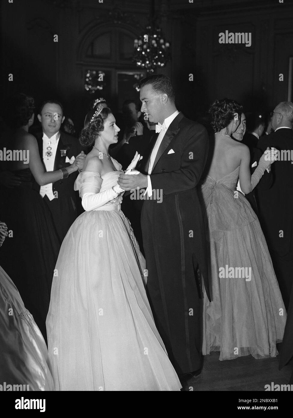 Princess Margaret dancing with Paul Auriol, son of the President of the ...