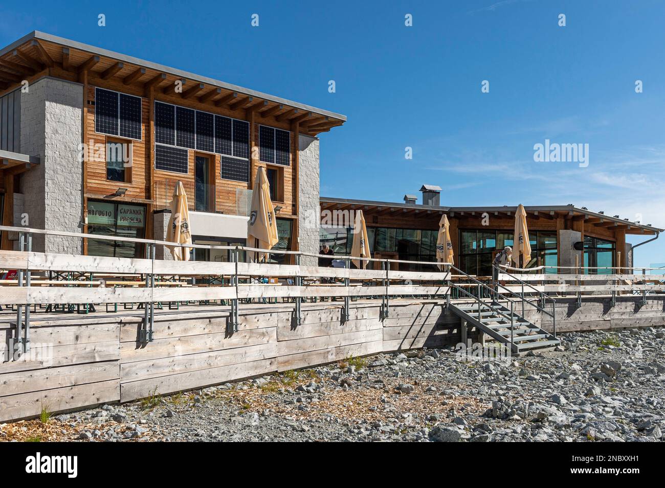 capanna presena mountain refuge, tonale pass, italy Stock Photo - Alamy