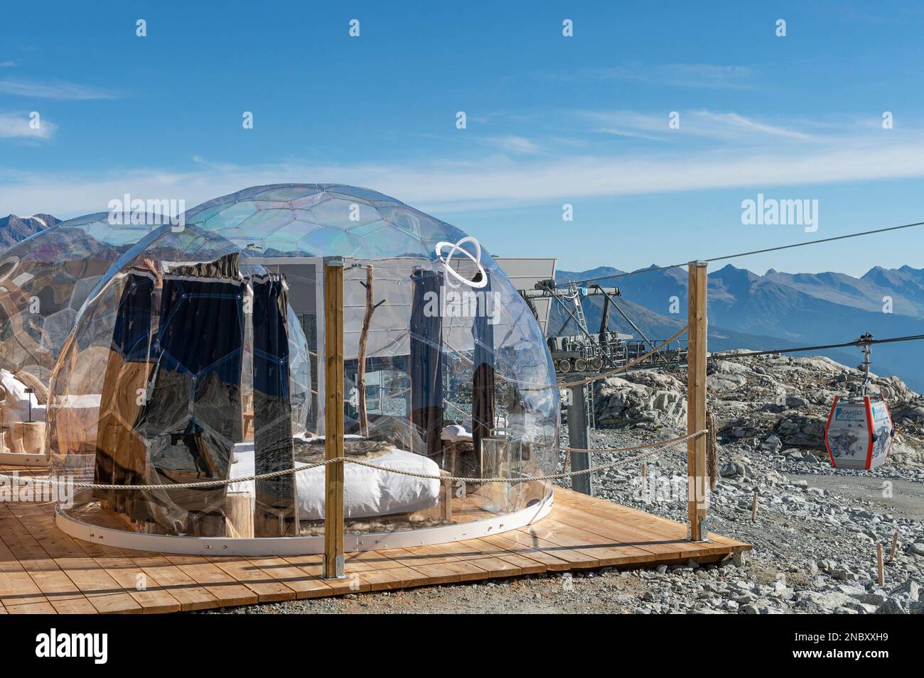 capanna presena mountain refuge, tonale pass, italy Stock Photo - Alamy