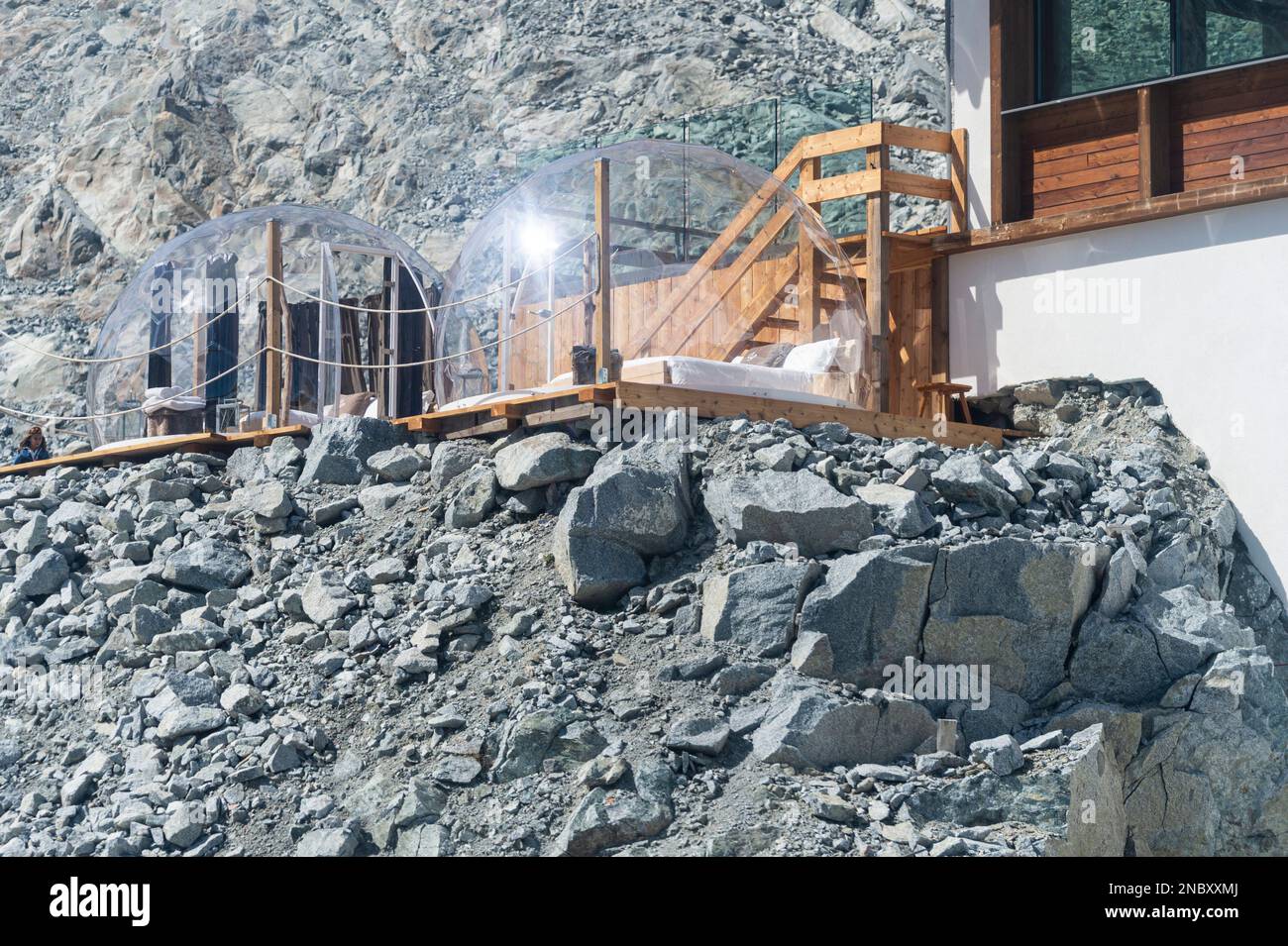 capanna presena mountain refuge, tonale pass, italy Stock Photo - Alamy