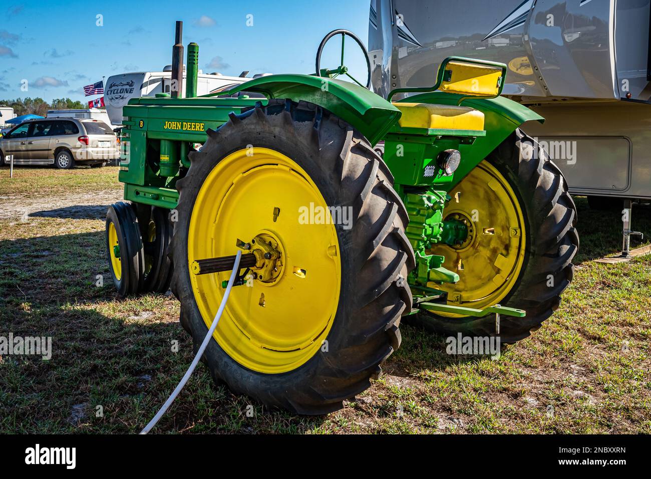 Fort Meade, FL - February 24, 2022: High perspective rear corner view ...
