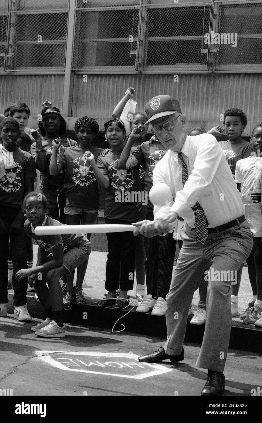 Robert Morgenthau, president of the Police Athletic League and New York ...