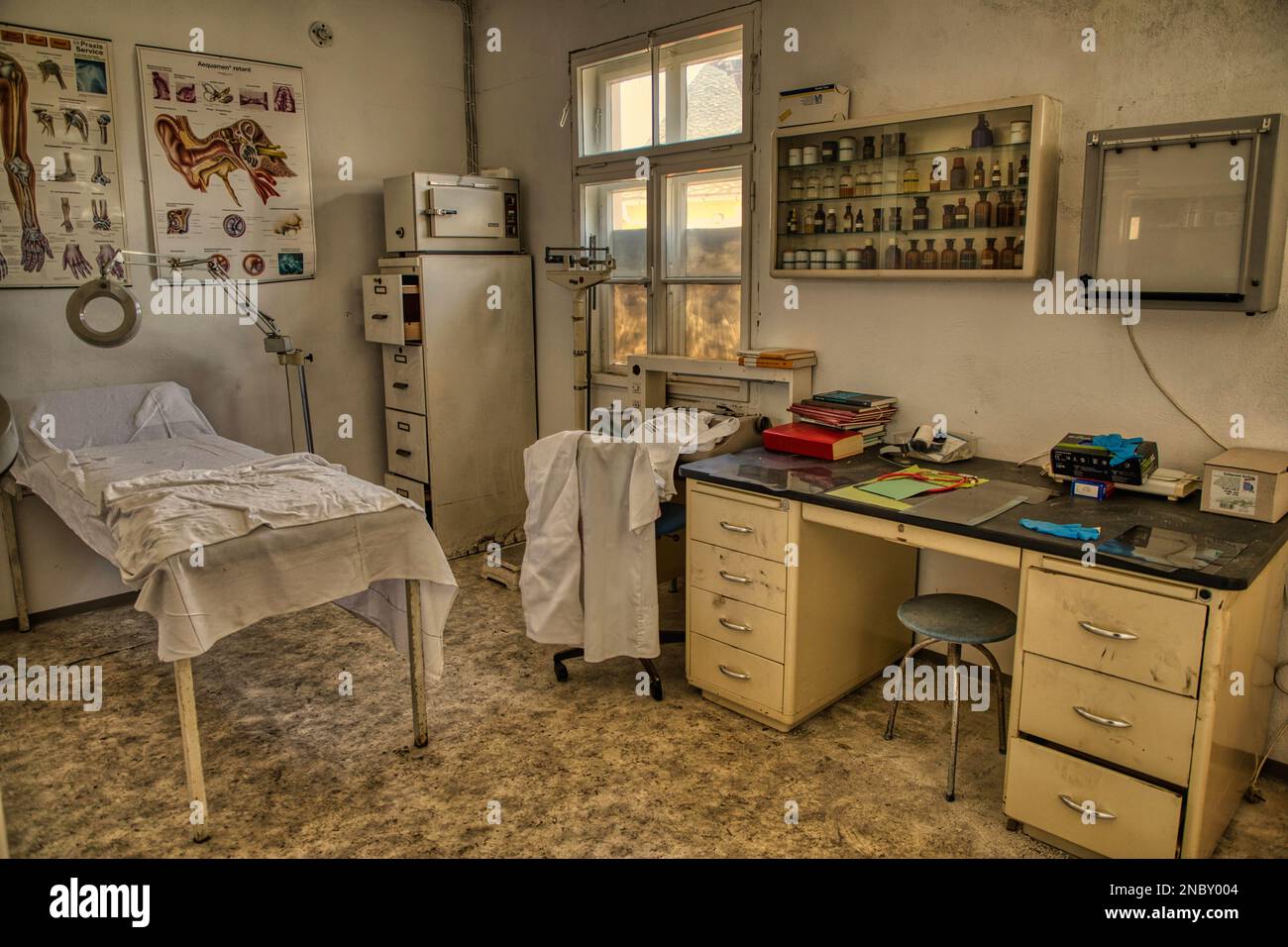 Old treatment room of a doctor Stock Photo - Alamy