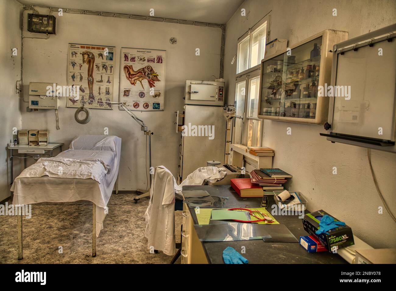 Old treatment room of a doctor Stock Photo - Alamy