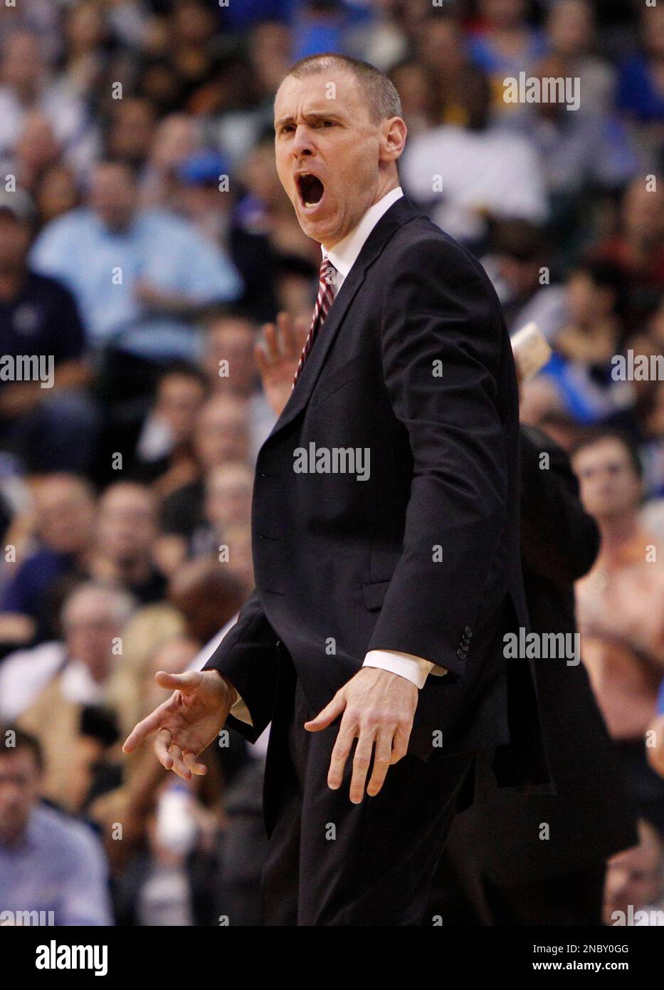 Dallas Mavericks head coach Rick Carlisle yells during the first half ...