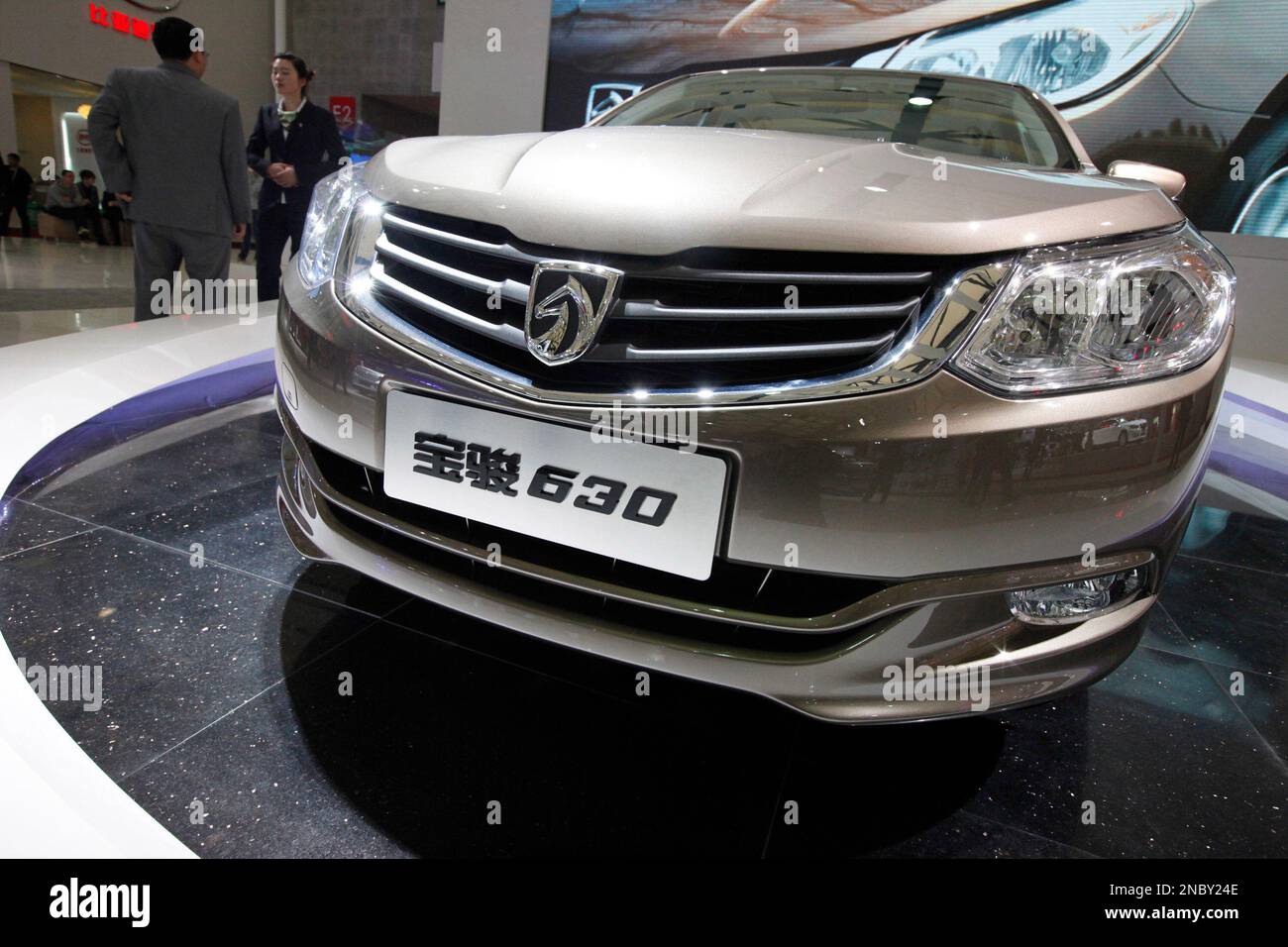 In this photo taken Thursday, April 21, 2011, new Baojun 630 sedan is ...