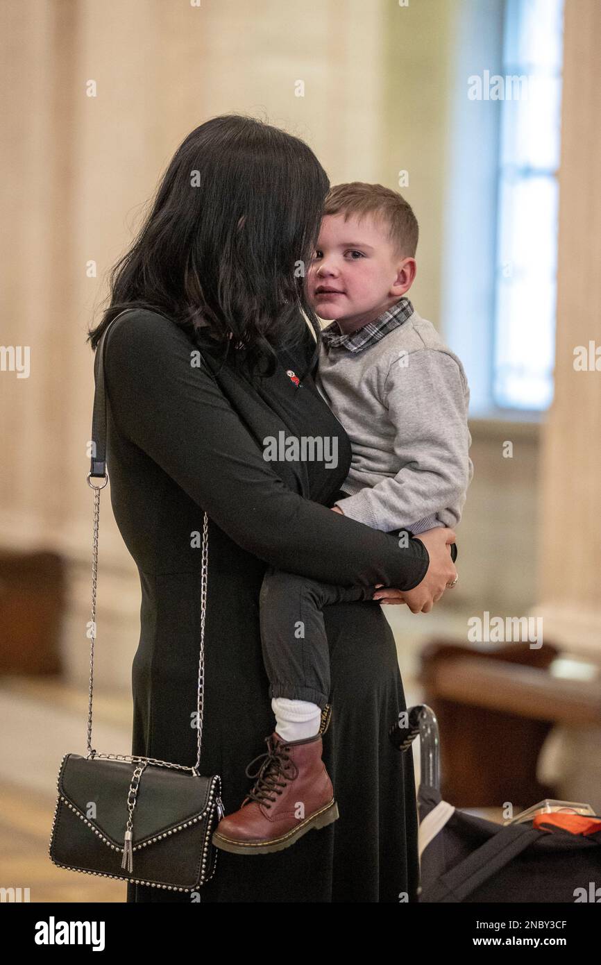 Daithi Mac Gabhann and mother Seph Ni Mheallain at Parliament Buildings ...