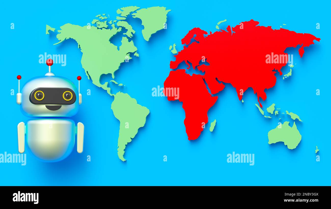 world and robot Stock Photo - Alamy