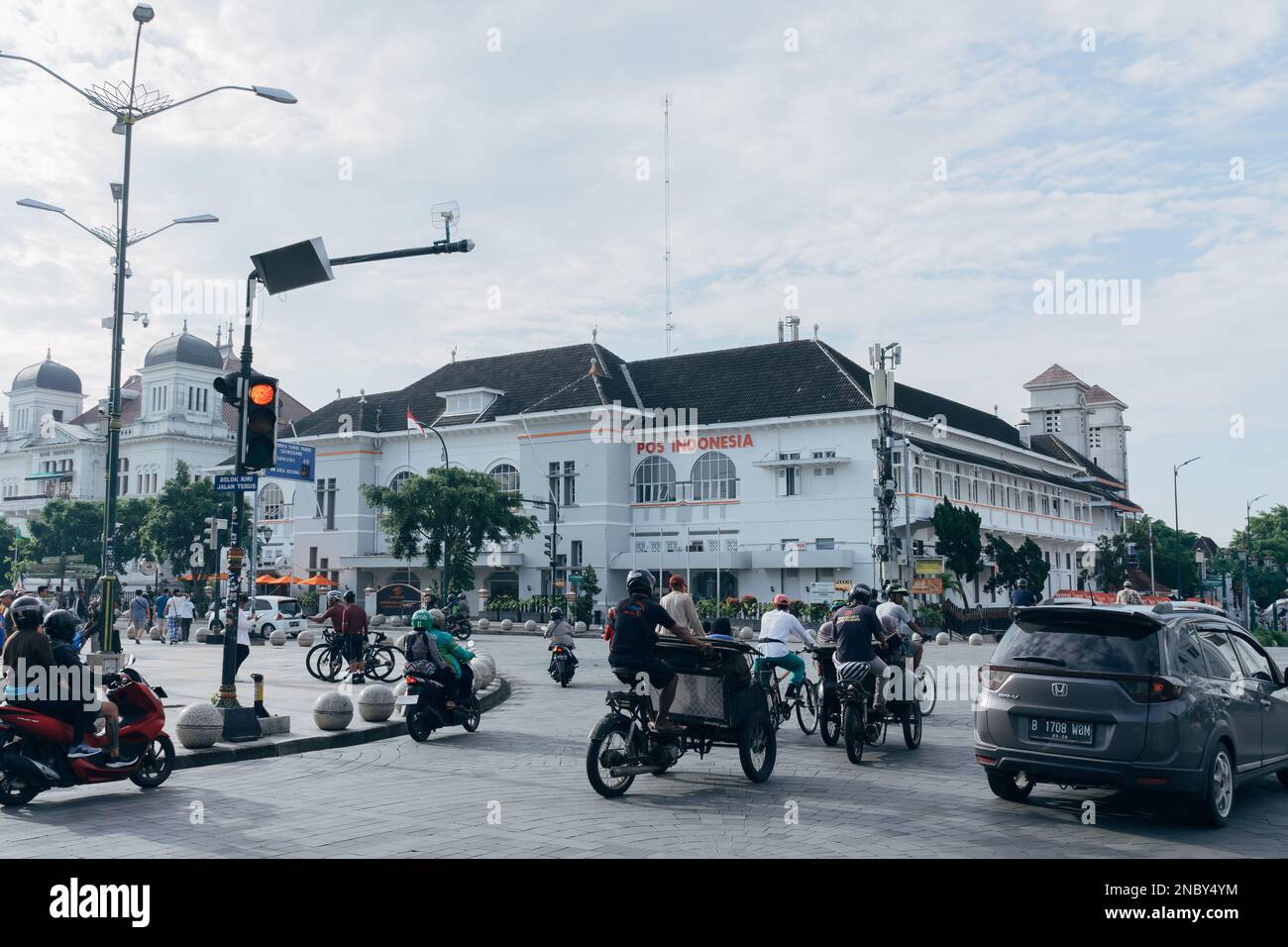 Yogyakarta, Indonesia - Circa 2023: Residents ride various vehicles ...