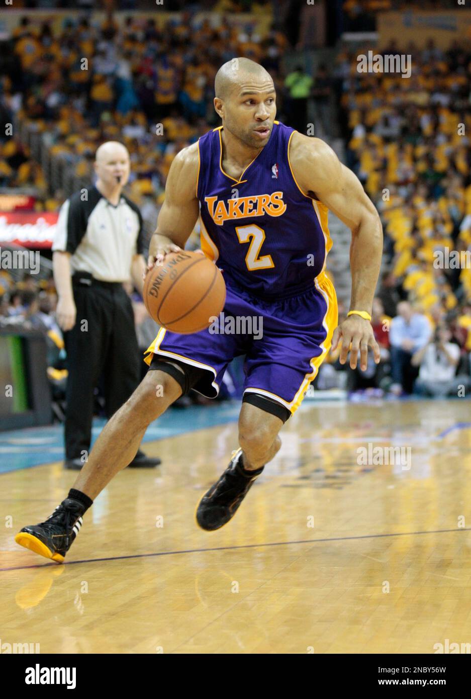 Los Angeles Lakers point guard Derek Fisher (2) during Game 3 of a ...