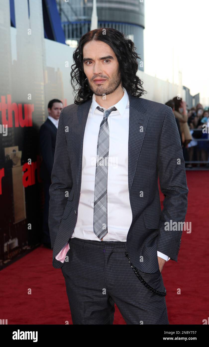 British actor Russell Brand arrives for the European premiere of ...