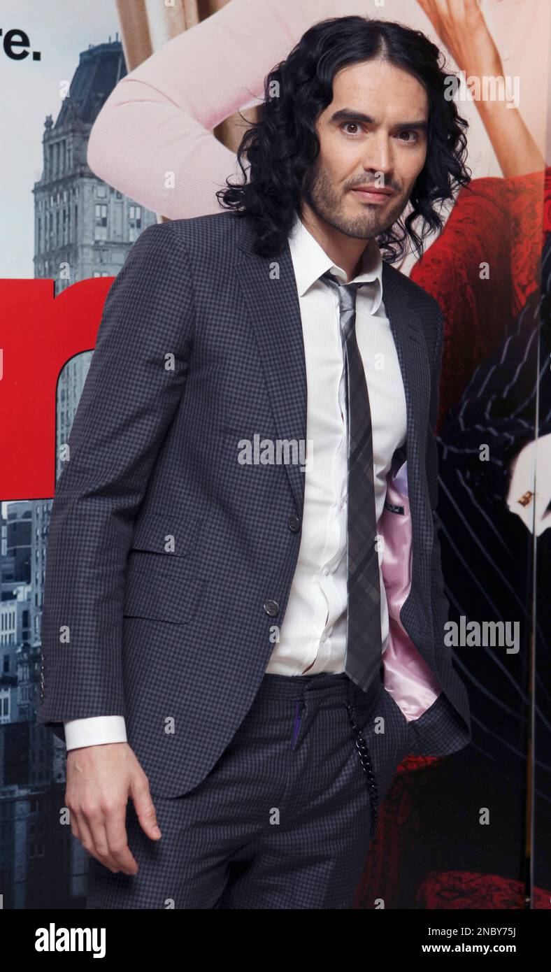 British actor Russell Brand arrives for the European premiere of ...
