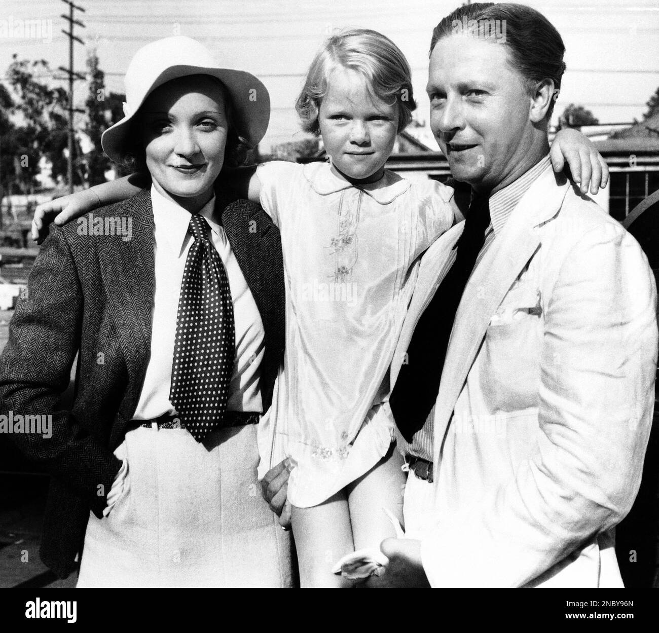 Marlene Dietrich poses with her husband, Rudolf Sieber, and their ...