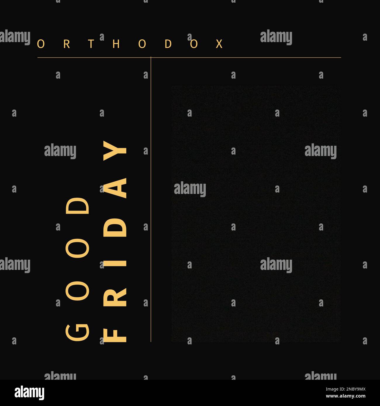 Composition of orthodox good friday text and copy space over black ...