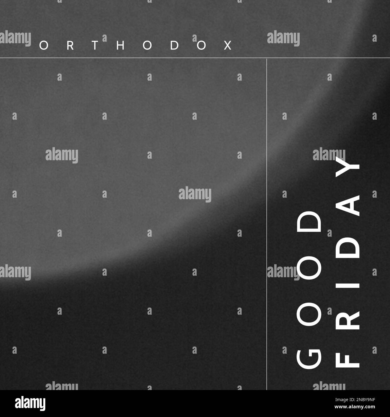 Composition of orthodox good friday text and copy space over grey ...