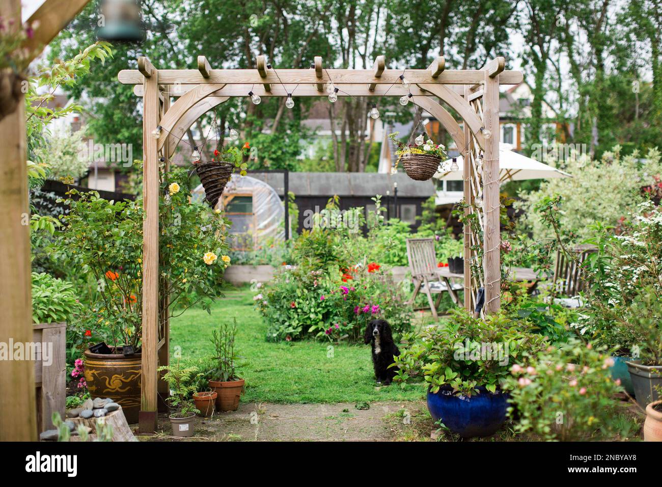 Garden pergola hi-res stock photography and images - Alamy