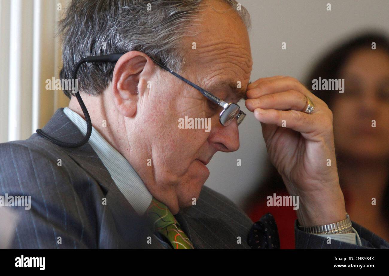 Sen. Richard Mazza, D-Grand Isle, listens during a debate in the Senate ...