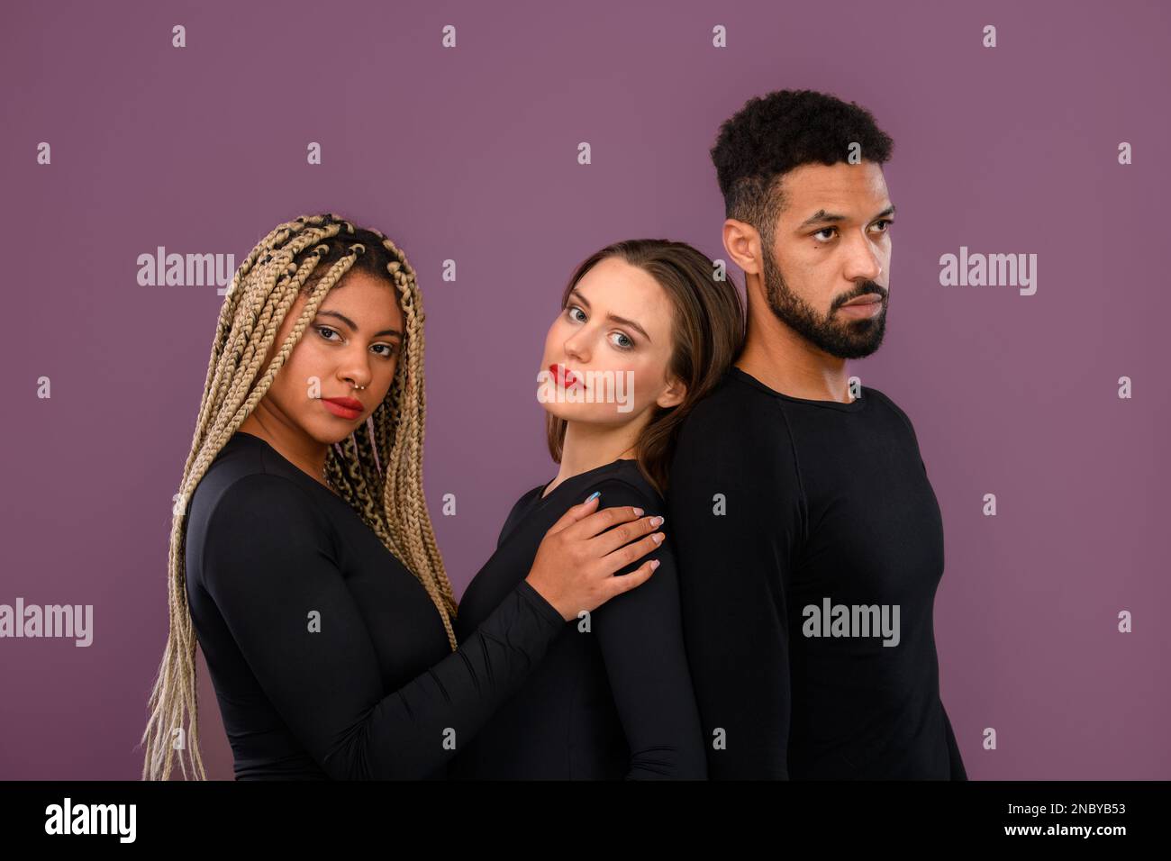 Portrait of group of multiethnic friends, concept of diversity and ...