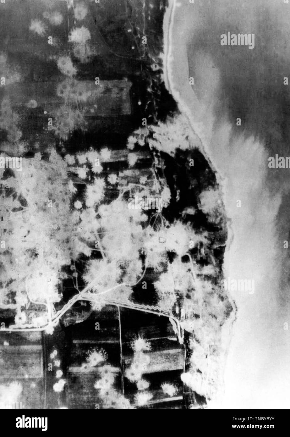 Heavy bombing by planes of the U.S. Eighth Air Force smashes the German ...