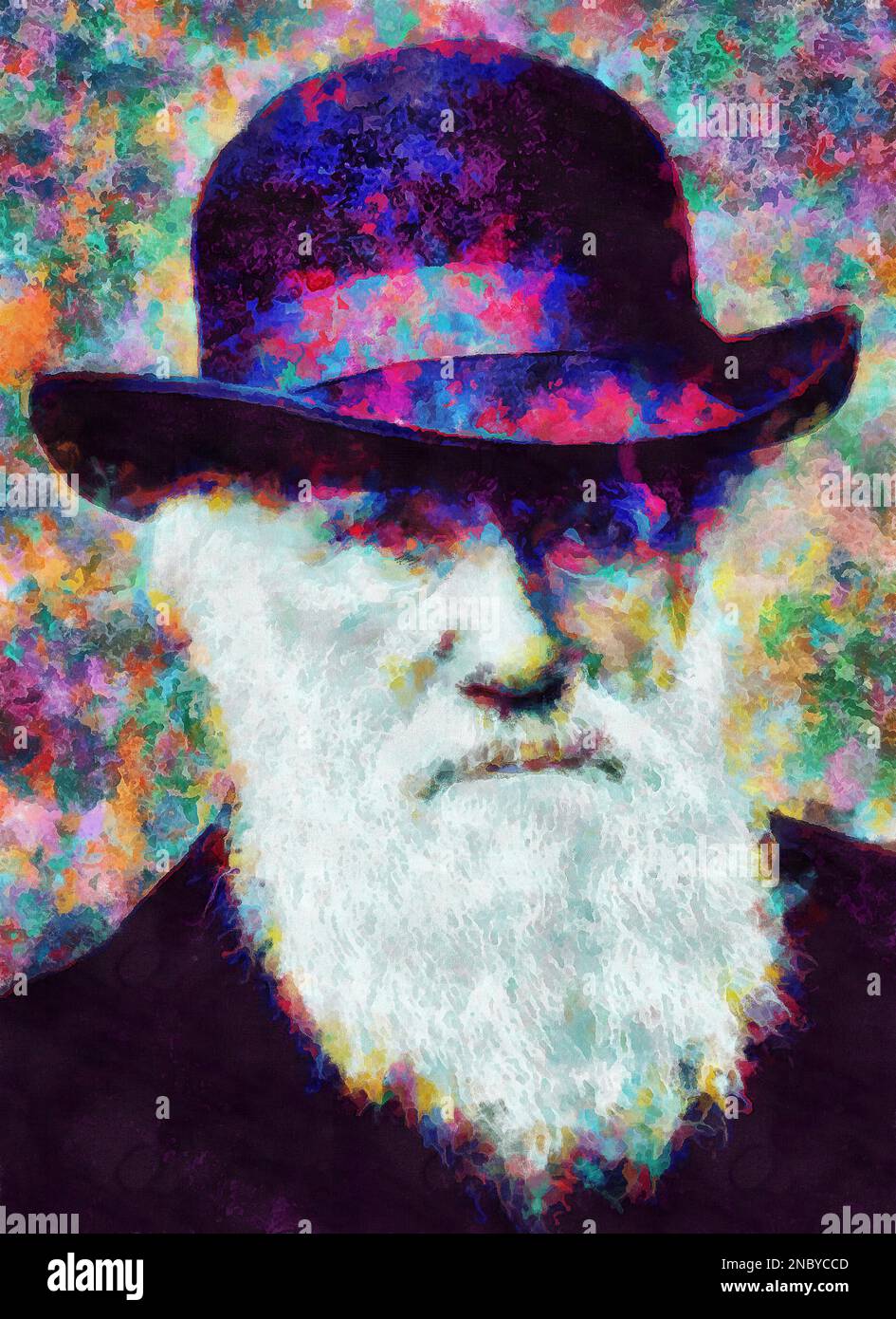 Charles darwin portrait color hi-res stock photography and images - Alamy