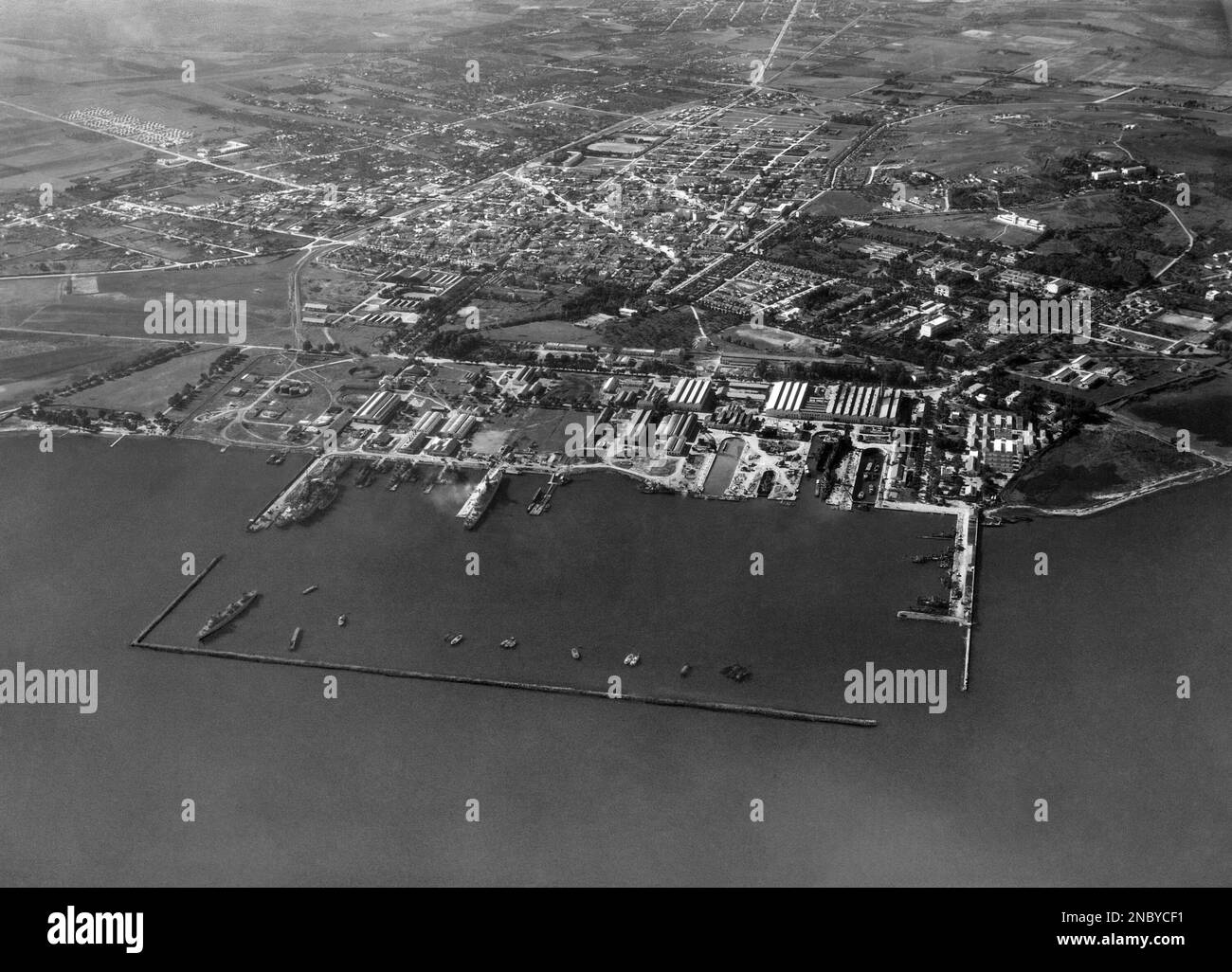 An Aerial view of the French naval base at Bizerta on Feb. 4, 1960, the ...