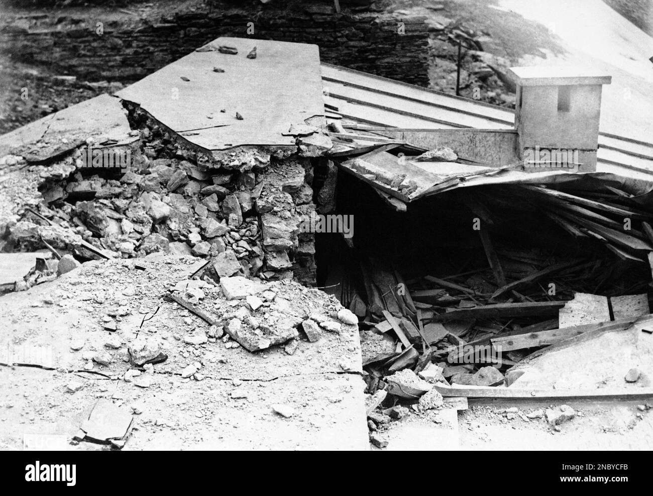 Effects of Italian artillery on an Alpine maginot fortification at ...
