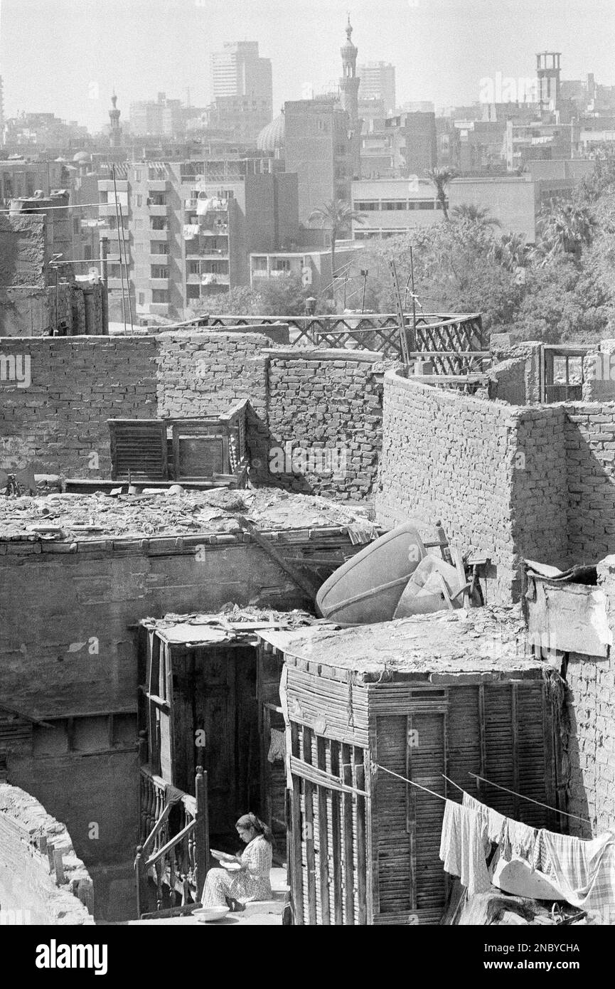 General view of rooftop dwellers in old Cairo, Egypt in 1977. (AP Photo ...