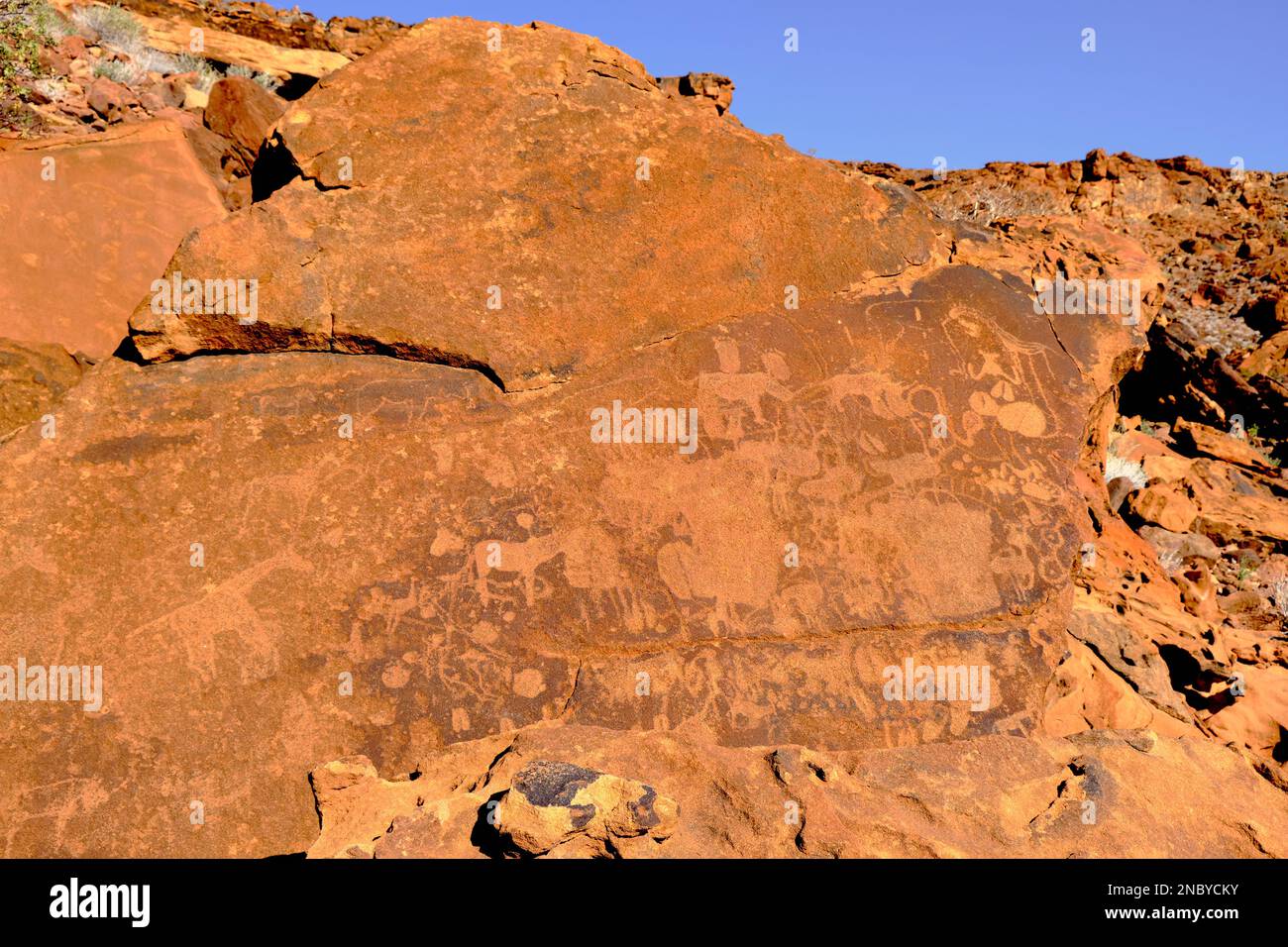 Rock engravings at Twyfelfontein Stock Photo - Alamy