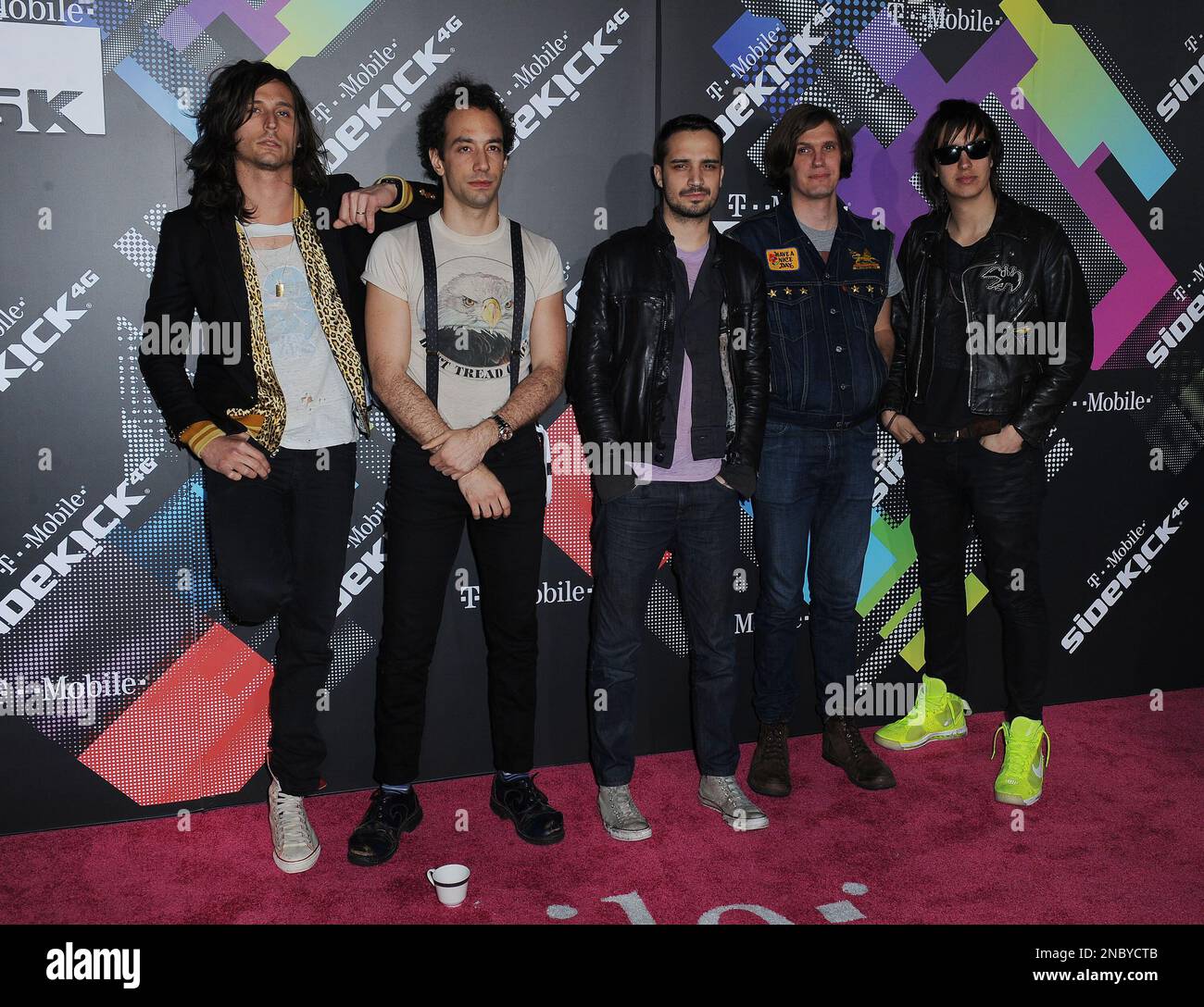 From left, Nick Valensi, Albert Hammond Jr., Fabrizio Moretti, Nikolai ...