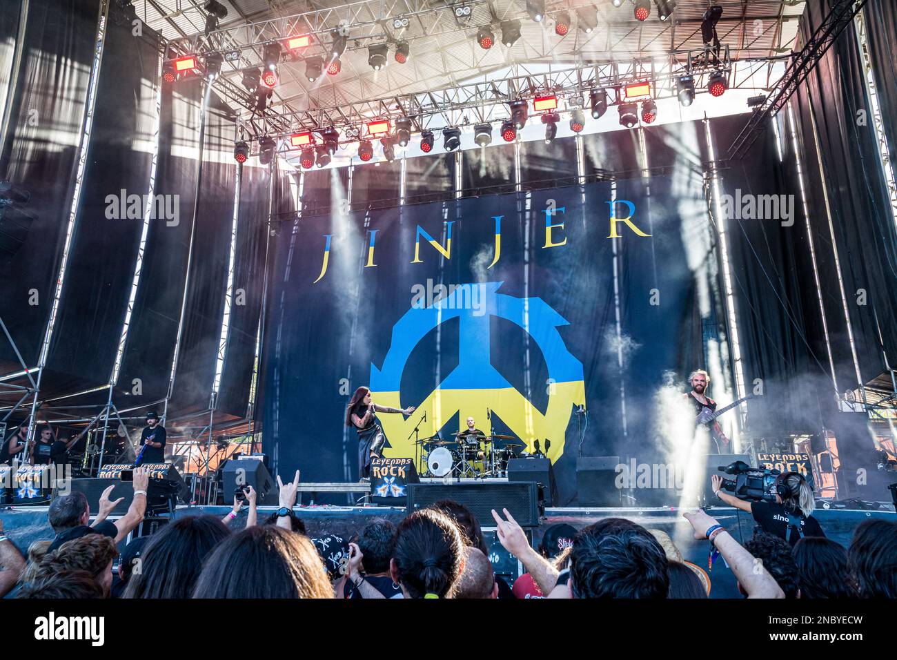 Concert of the group Rock and metal Jinjer in the festival legends of ...