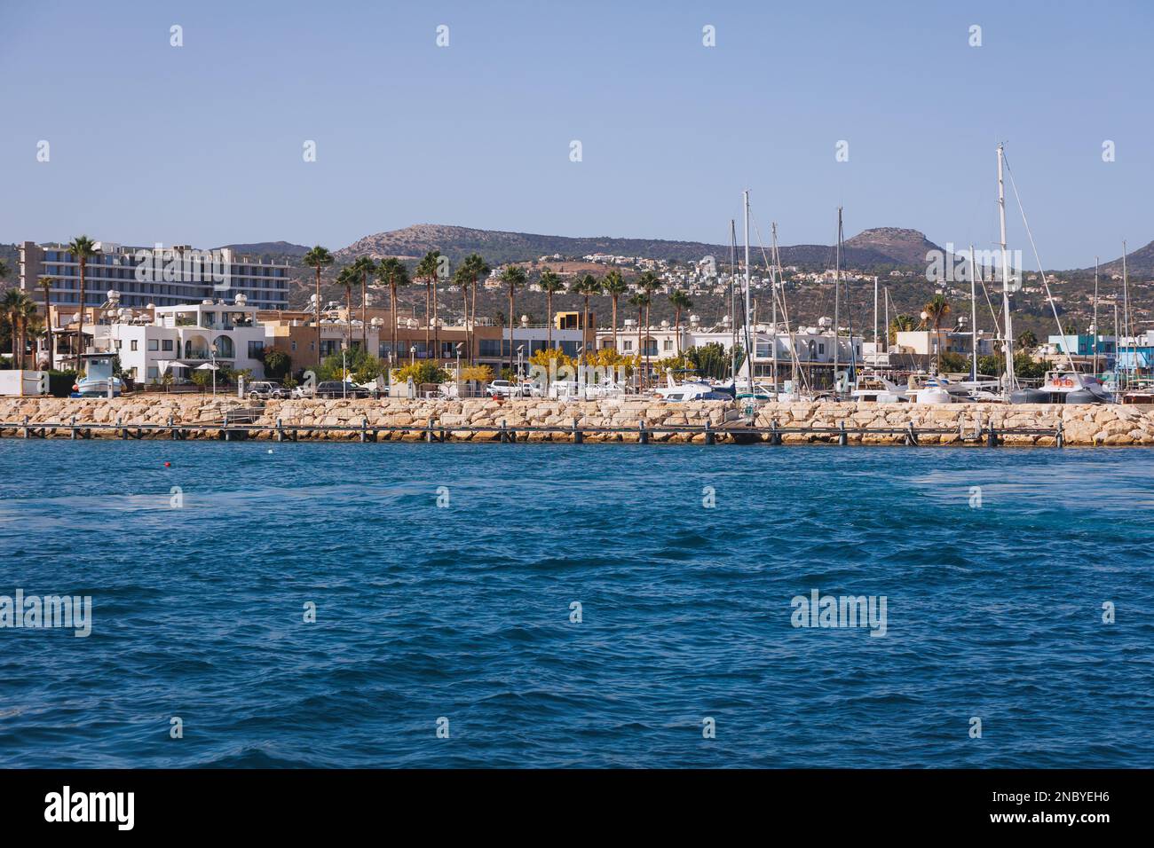 Harbor in Latchi commune, part of Polis city in Cyprus island country ...