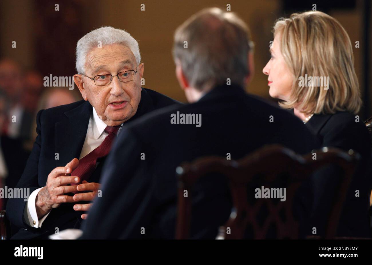 Former Secretary of State Henry Kissinger and Secretary of State ...