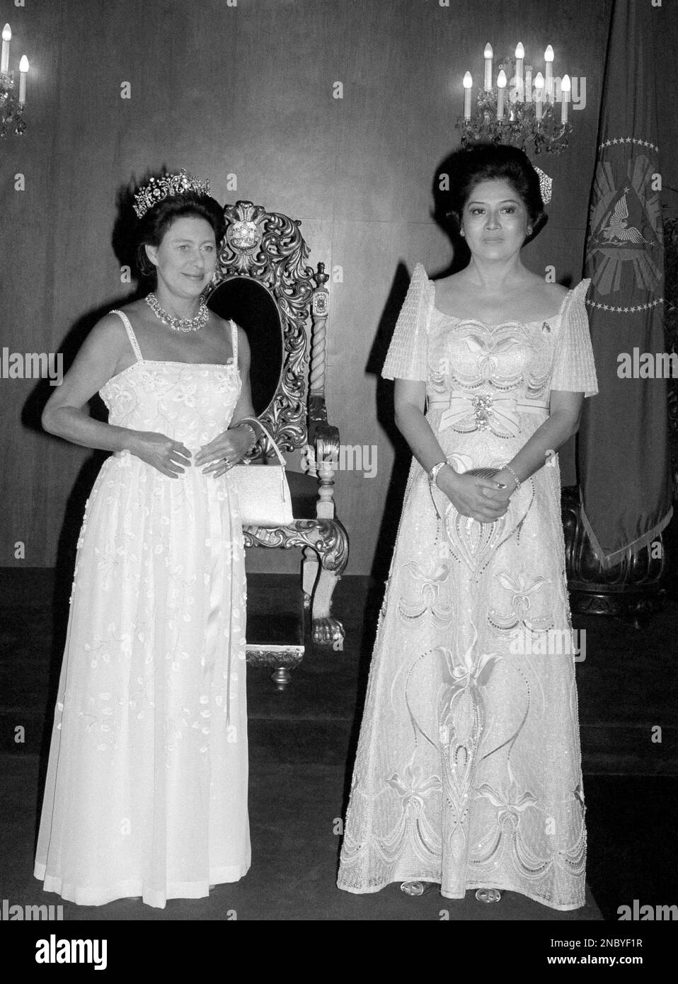 Britain’s Princess Margaret, left, and Philippine First Lady Imelda ...