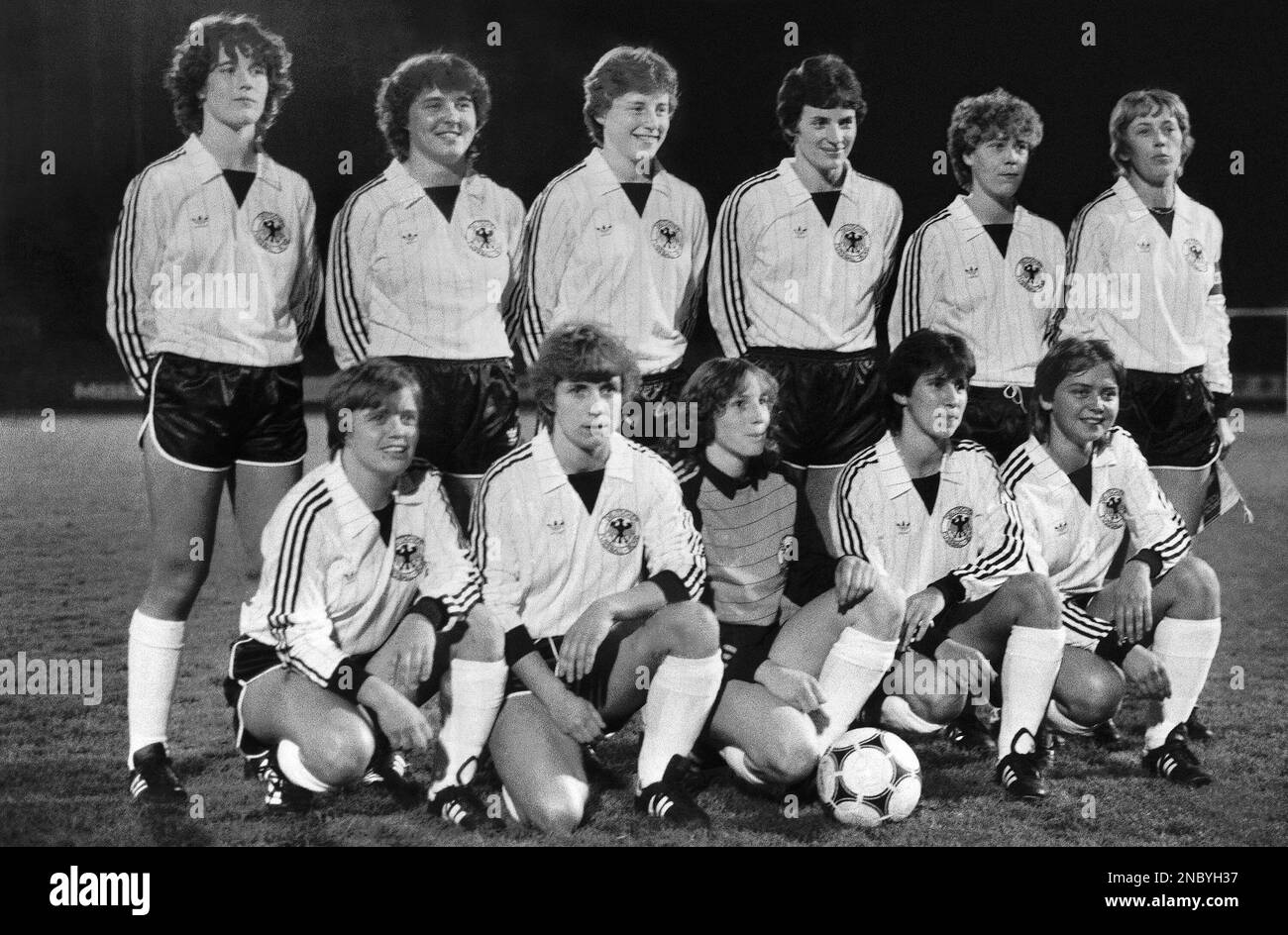 The German national women's soccer team poses prior to their first ...