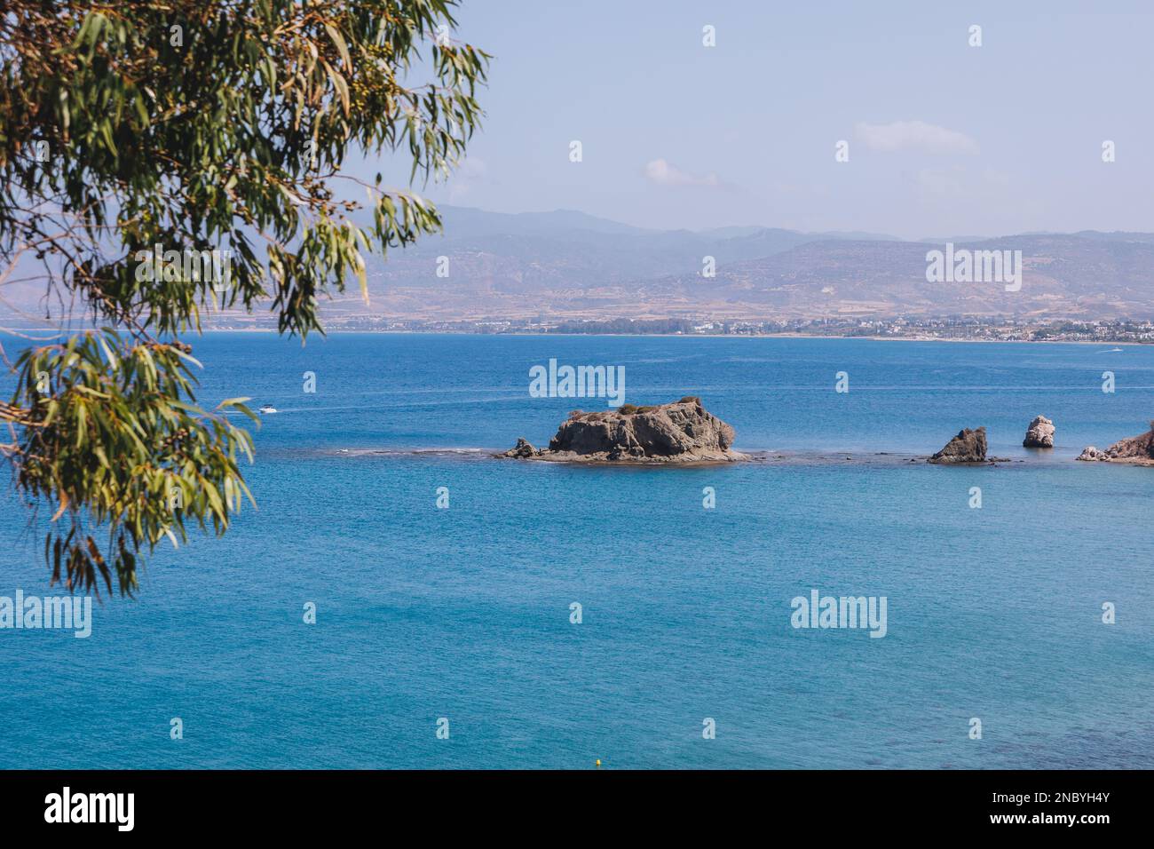 Sea view near Baths of Aphrodite botanical garden in Akamas National ...