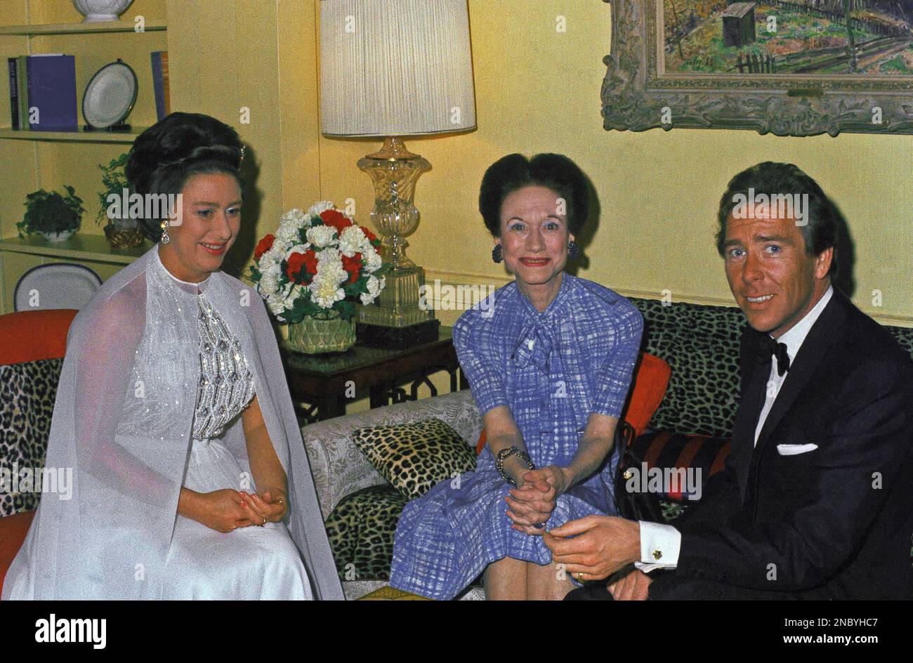 Princess Margaret with Lord Snowdon, pay a visit to the Duchess of ...