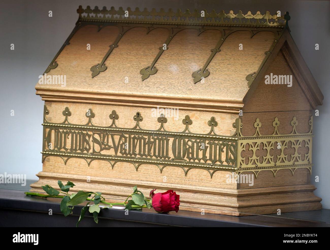 The chest containing bones belonging to St Valentine at the Blessed ...