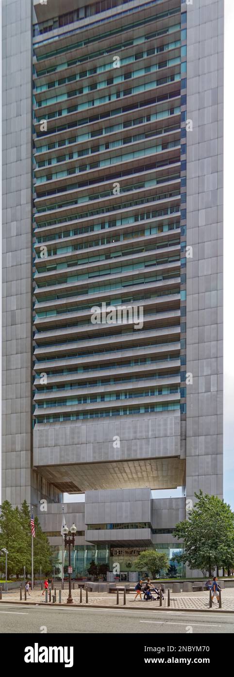 The Federal Reserve Bank of Boston is an aluminum and glass tower ...