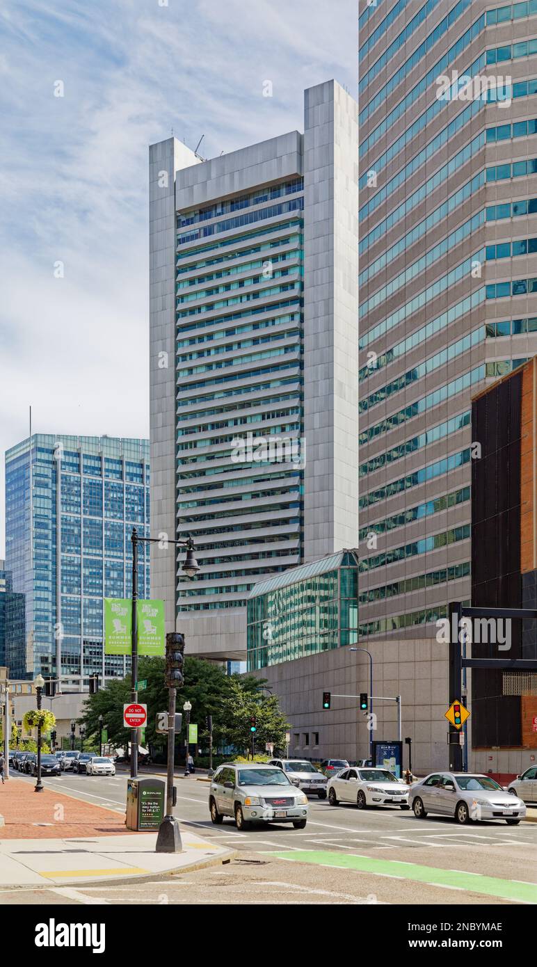 The Federal Reserve Bank of Boston is an aluminum and glass tower ...