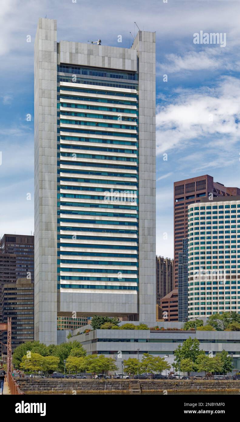 The Federal Reserve Bank of Boston is an aluminum and glass tower ...