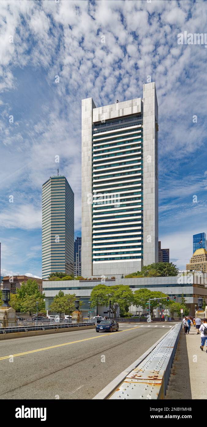 The Federal Reserve Bank of Boston is an aluminum and glass tower ...