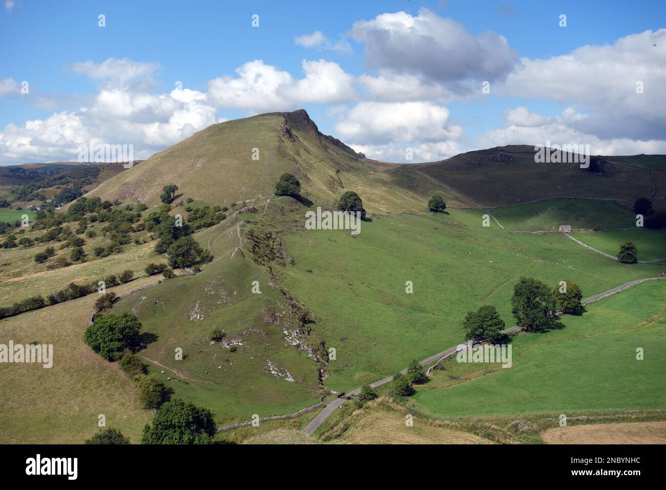 Chrome Hill from Parkhouse Hill in the Dove Valley in the Peak District ...