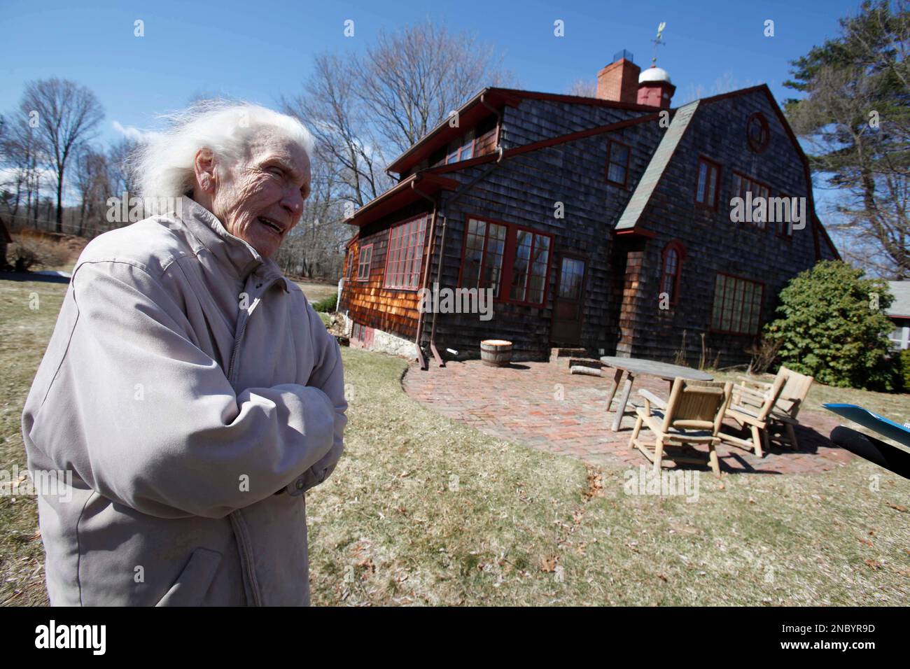 Ellen Shaw talks about her house, right, Friday, March 25, 2011, in ...