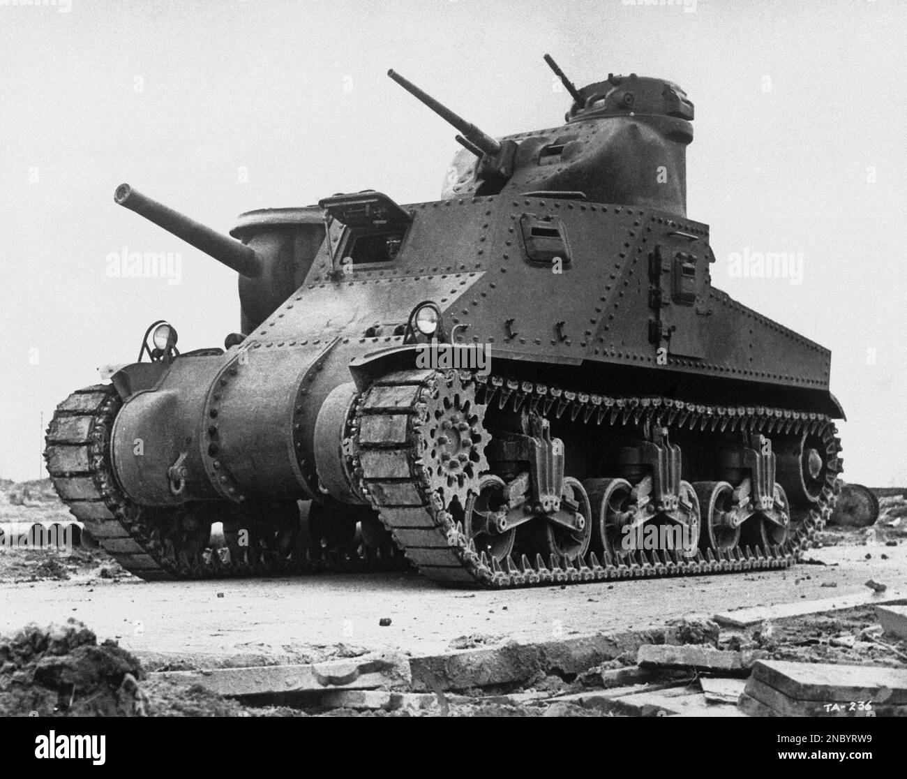 American Infant tank, shown July 22, 1941, know as the M3 medium ...
