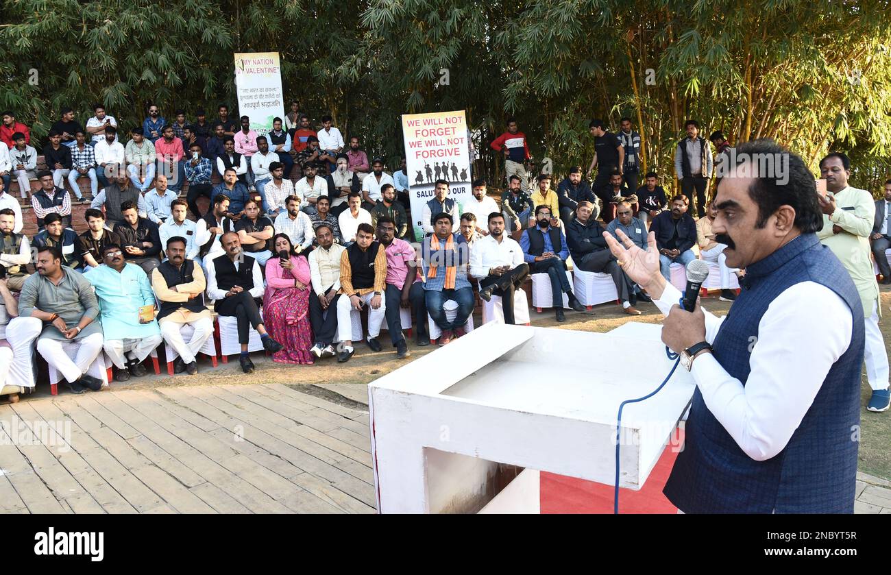 Madhya Pradesh, India, Jabalpur, February 14, 2023: MP Rakesh Singh ...