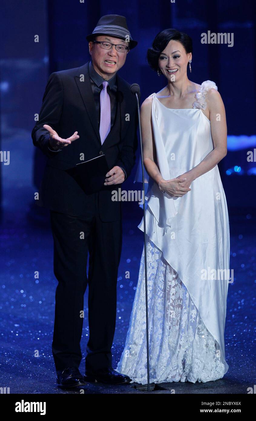 Hong Kong actress Kara Hui and actor Michael Hui present the Best ...