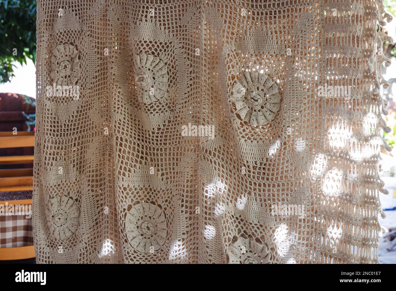 Traditional tablecloth in Letymbou village in Paphos District of Cyprus ...