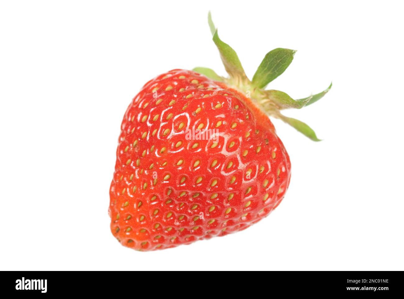 A single strawberry isolated on white background Stock Photo - Alamy