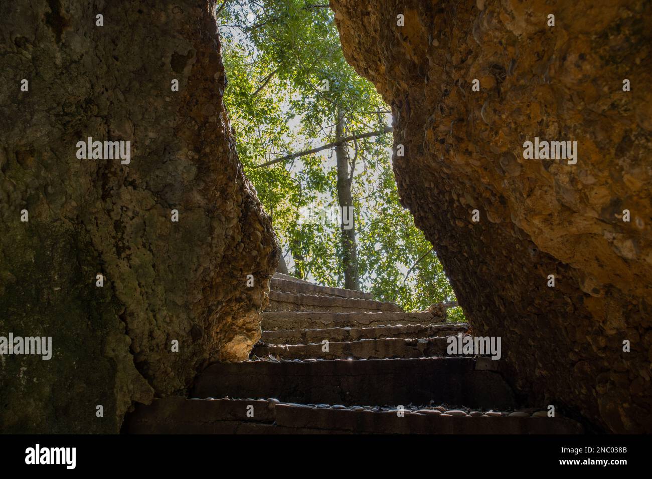 An ancient path passing through the cave Stock Photo - Alamy