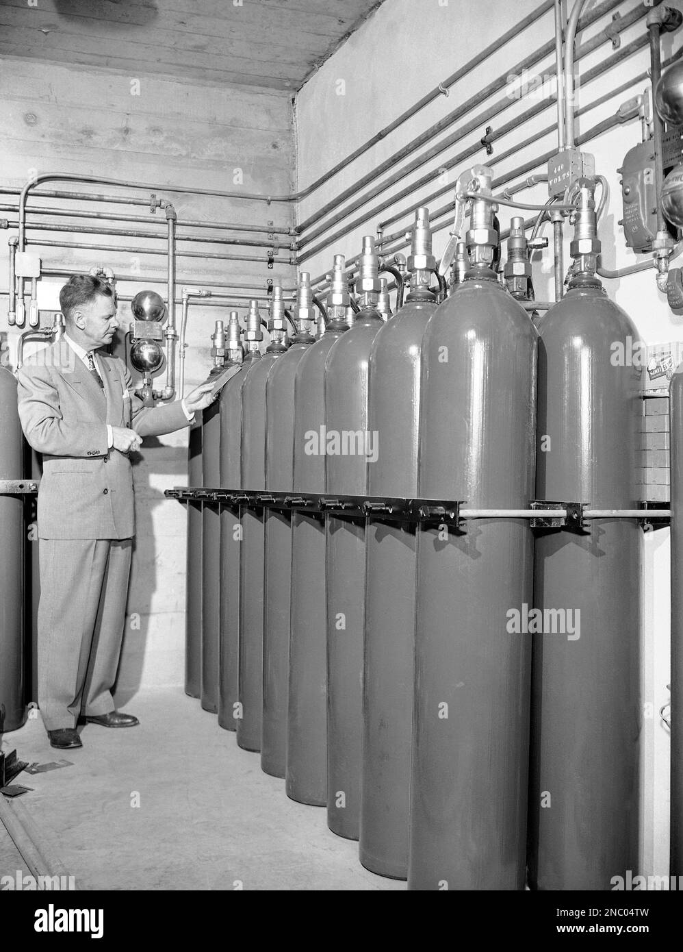 Lyle H. Wright, head of the reference department of the Henry E ...